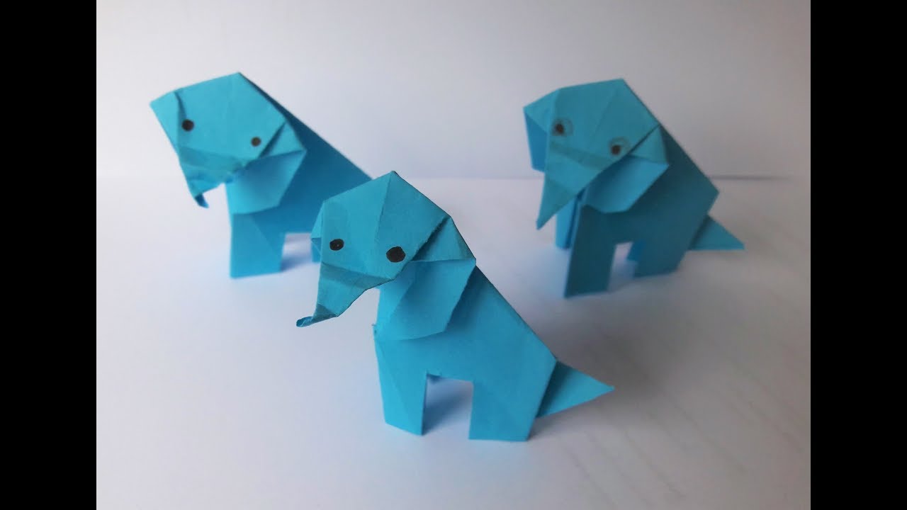 Easy Origami Elephant for kids - YouTube