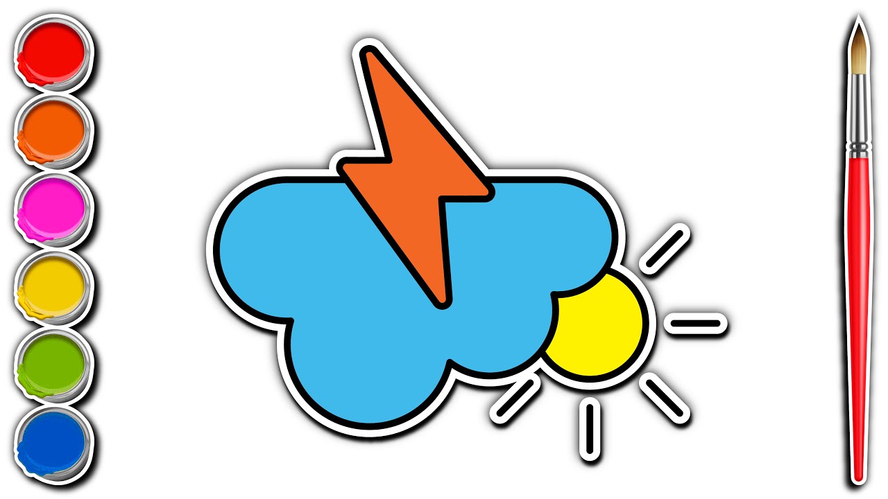⛅️ How to Draw Clouds Step by Step Easy (Coloring Clouds) Draw Clouds ...