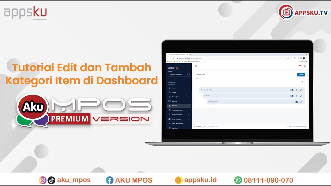 Tutorial Edit dan Tambah Kategori Item di Dashboard AKU MPOS - YouTube