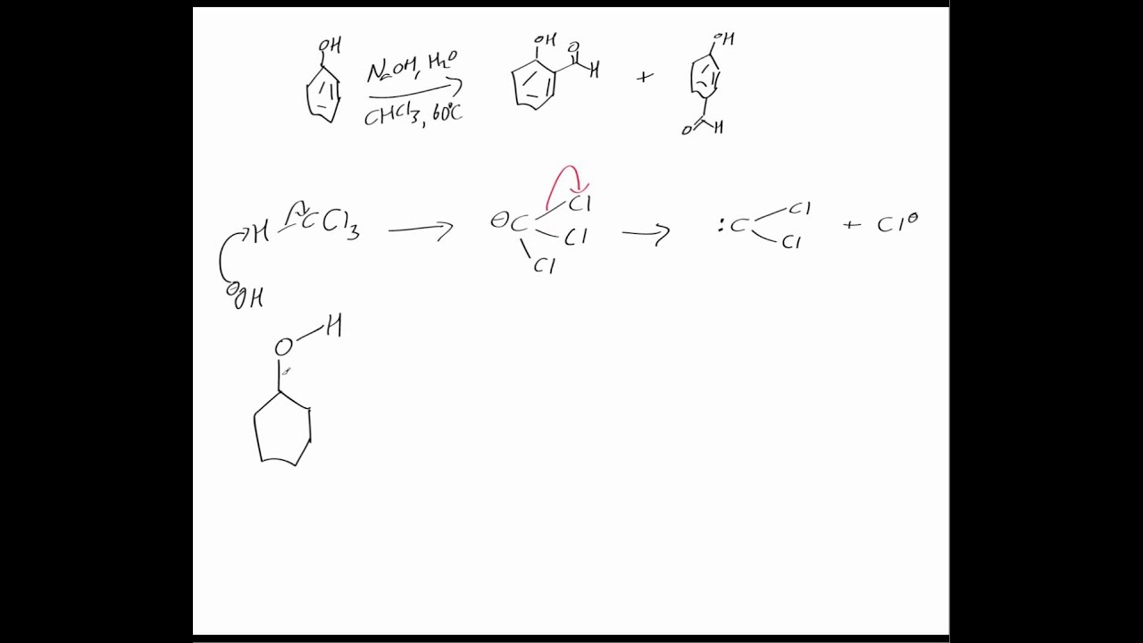 Riemer-Tiemann Reaction: Reaction mechanism chemistry tutorial. - YouTube