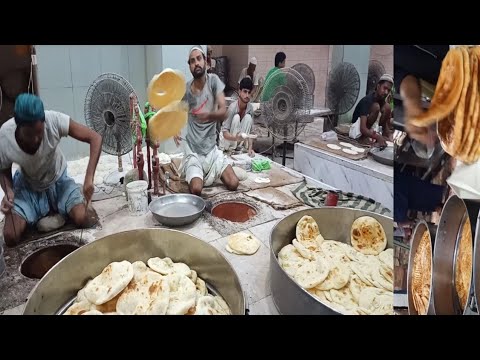 Old Man selling hard work Sheermal Roti Nan Roti Haji Mehfooz Sheermal ...