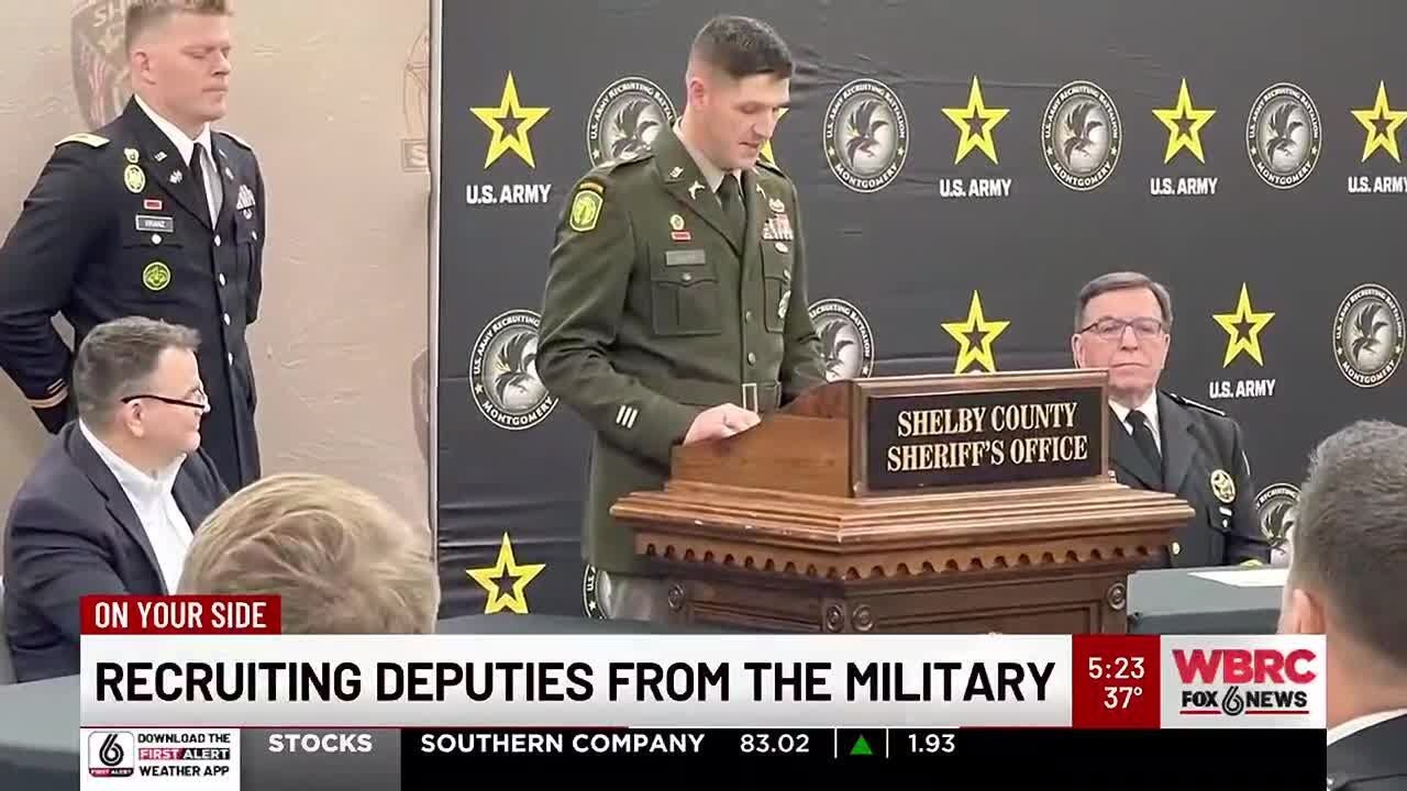 Shelby County Sheriff's Office recruiting deputies from military - YouTube