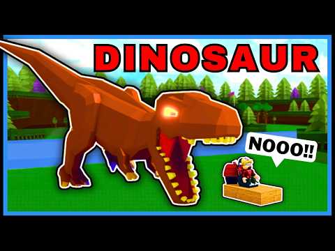 Dinosaur FUNNY MOMENTS in Roblox Build a Boat for Treasure