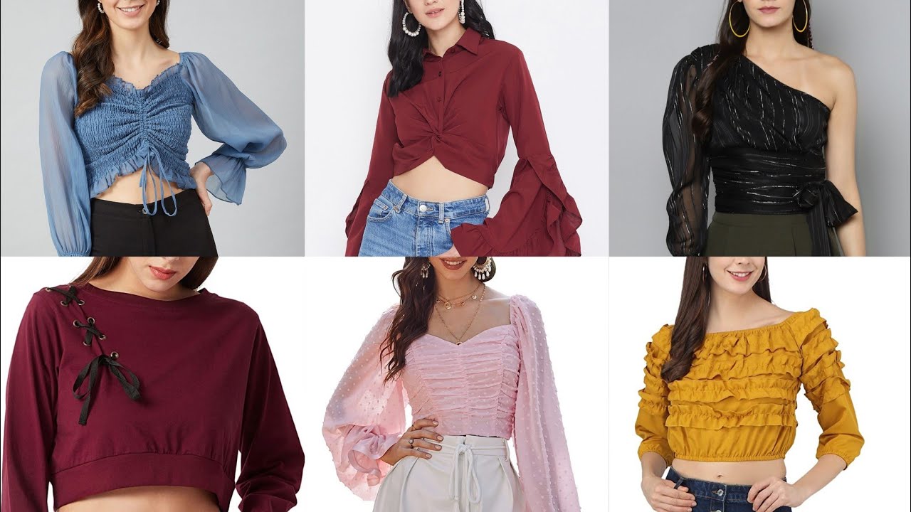 Latest crop top collections for girls 2021 | Tops for girls | Jeans Top ...