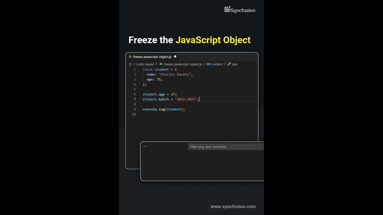 How To Use Object Freeze In Javascript Youtube