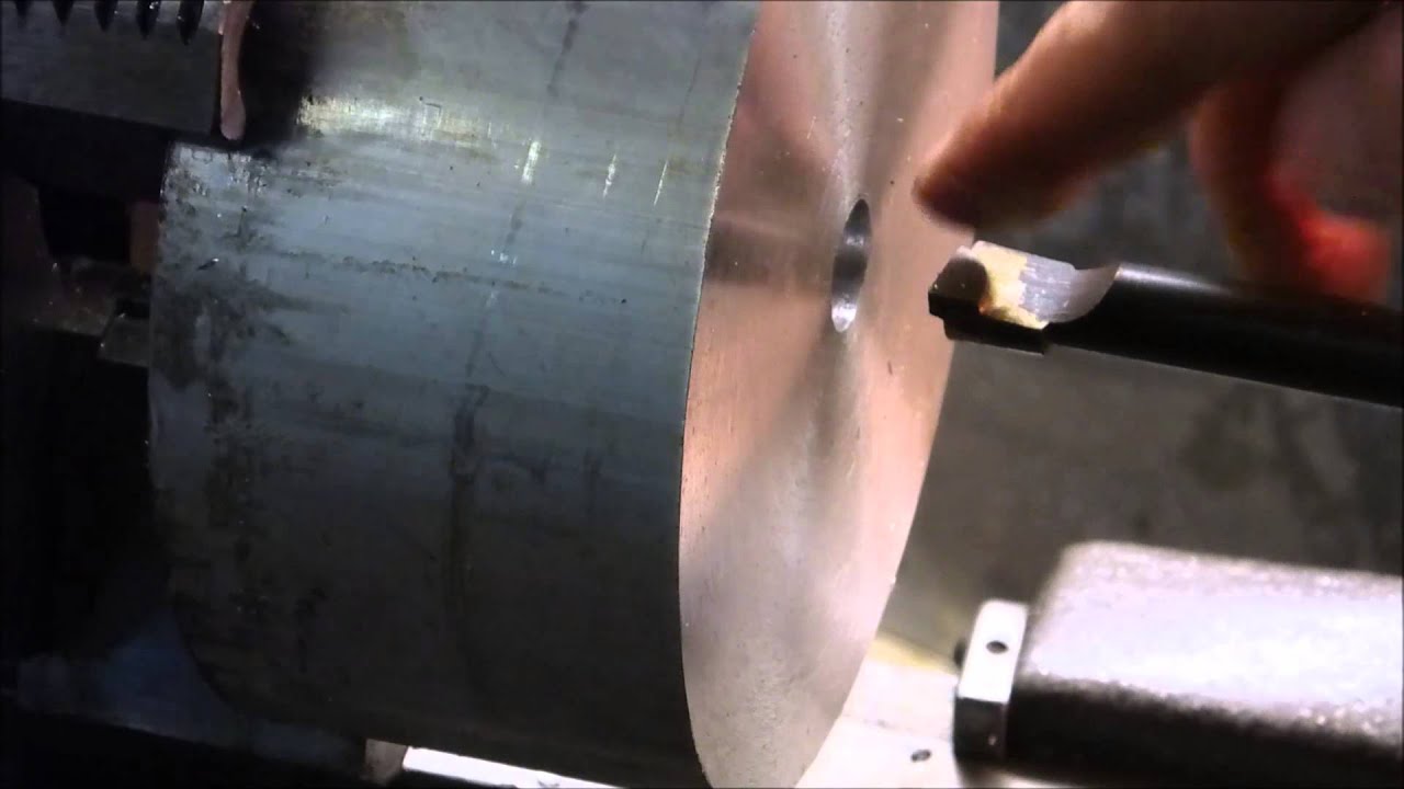 2015 03 09 Pulley Making 02 Boring the Pulley Center - YouTube