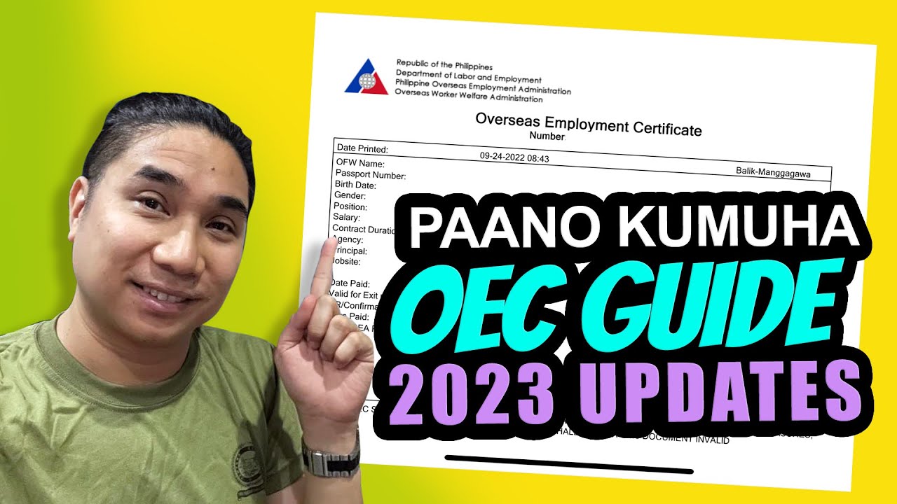 PAANO KUMUHA NG OEC Online Exemption | OEC Latest Guide Step by step ...