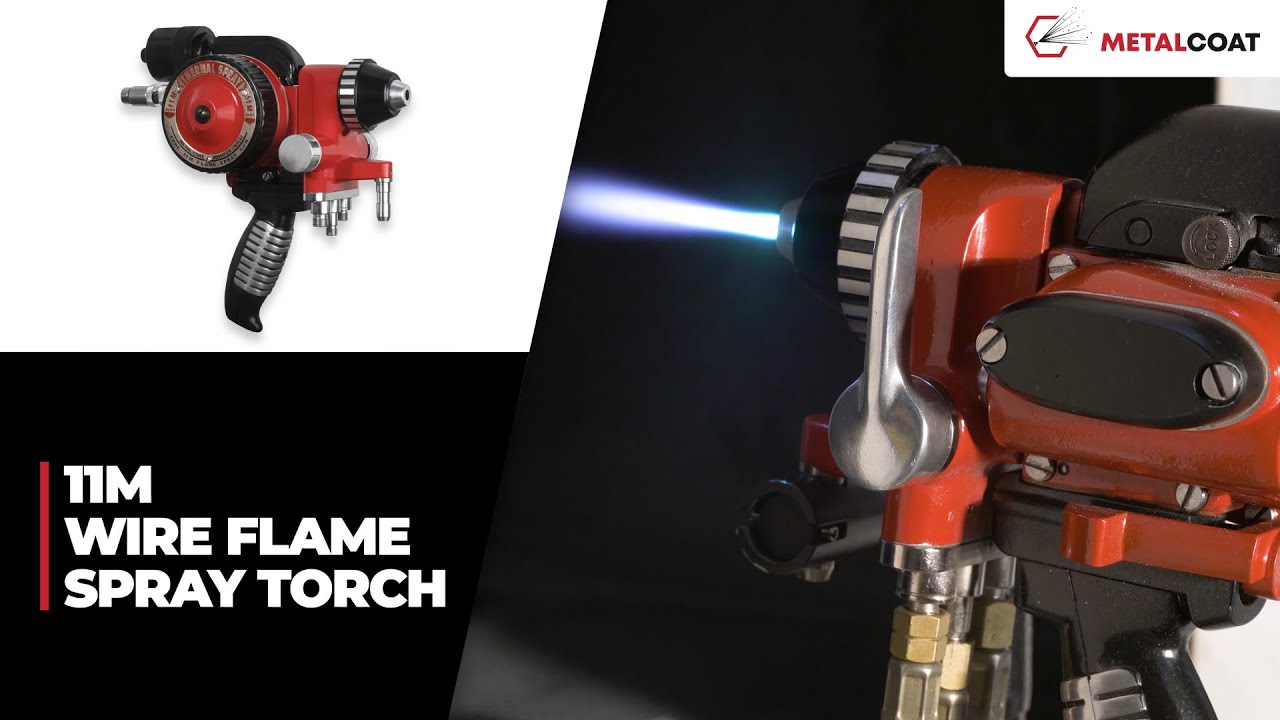 Metal Flame Spray Gun Model 11M : Thermal Spray Equipment (4K) - YouTube