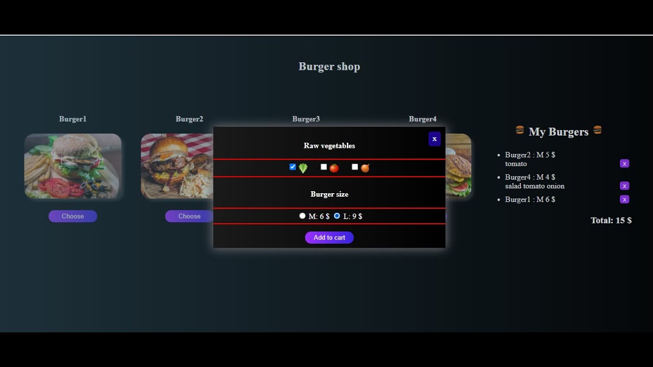 Responsive Burger Shop Part14 Css And Javascript Youtube