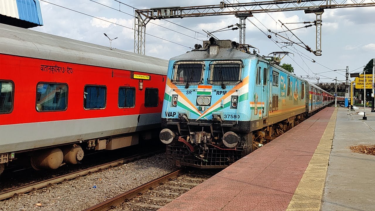 Navjeevan Express Announcement With Crossing Duronto Express - YouTube
