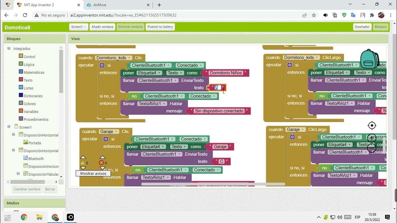 Diseño De Aplicación en MIT App Inventor 2 "Domótica" (Parte 2) - YouTube