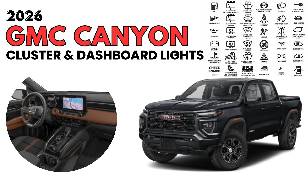 2026 GMC Canyon Cluster Display & Dashboard Warning Lights Guide - YouTube