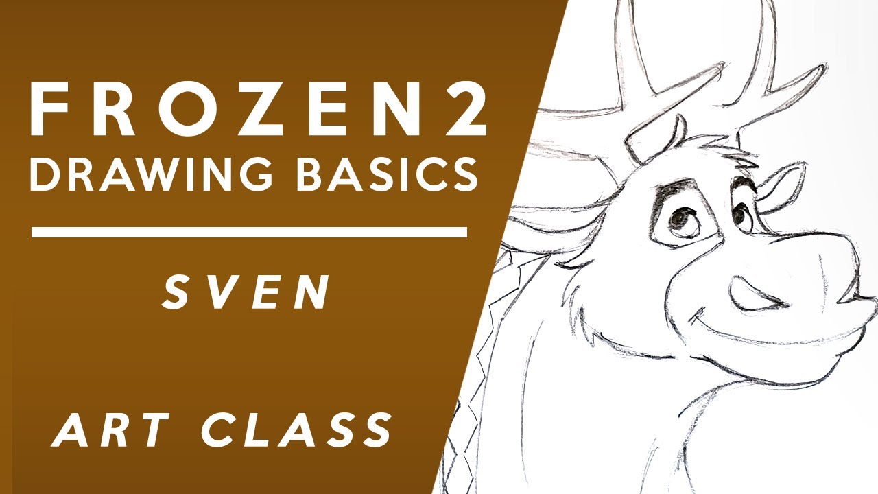Frozen 2 Drawing Basics - How To Draw Sven - YouTube