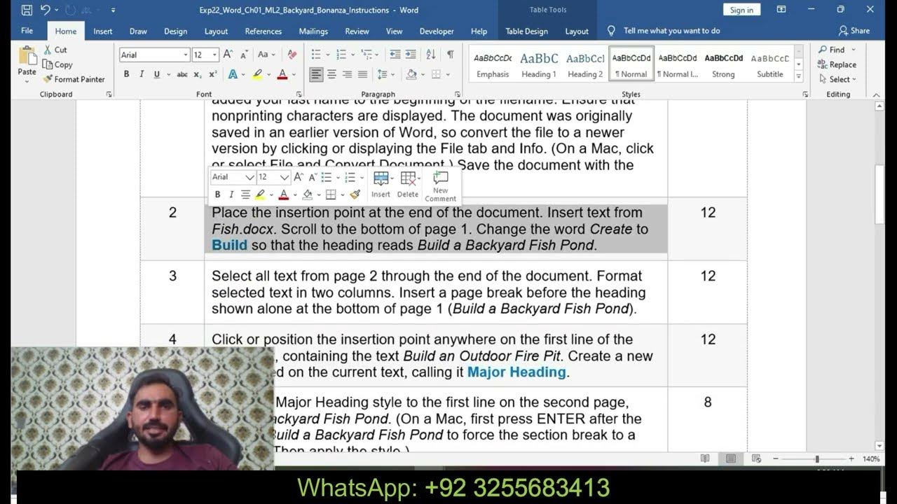 Exp22_Word_Ch01_ML2_Backyard_Bonanza | Word Chapter 1 Mid-Level 2 - Backyard Bonanza - YouTube