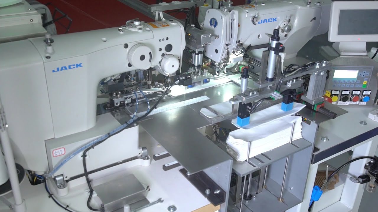 MAICA MA17 :: Cuff Button Holing and Button Attaching Machine - YouTube