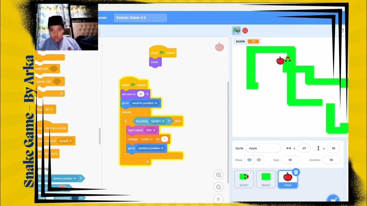 Tutorial Make a Snake Game - Part 2 - By Arka - YouTube