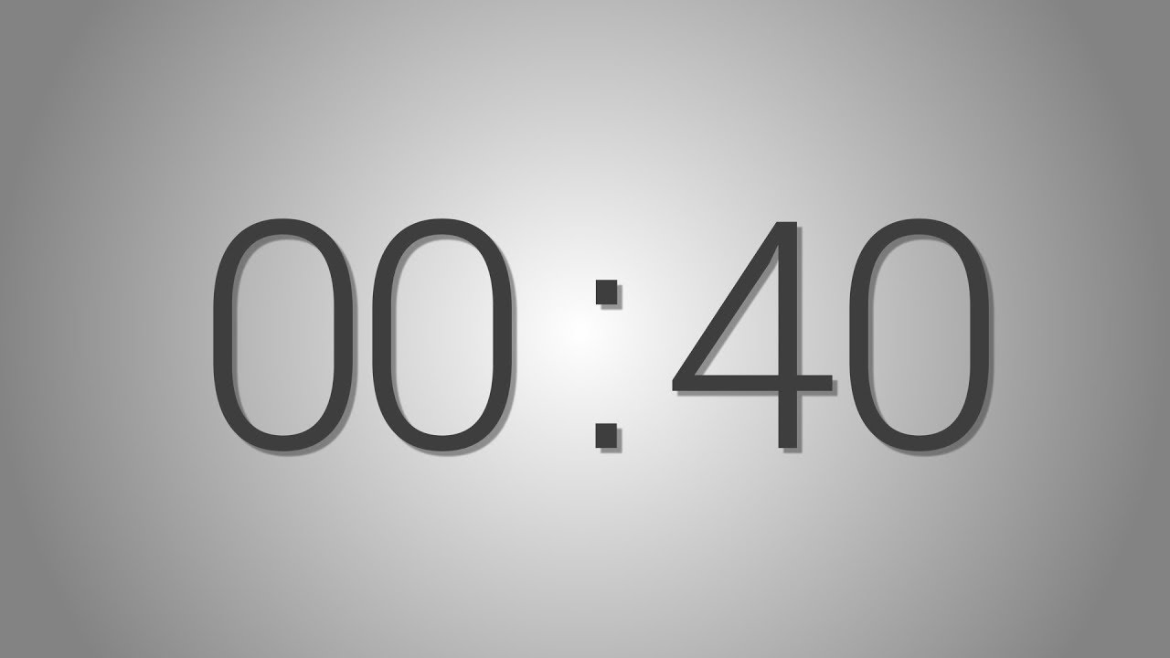 40 Second Timer with Voice Countdown - YouTube