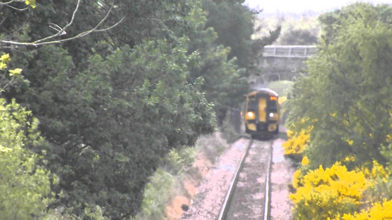Scotrail Train Passes Alves In Moray - YouTube