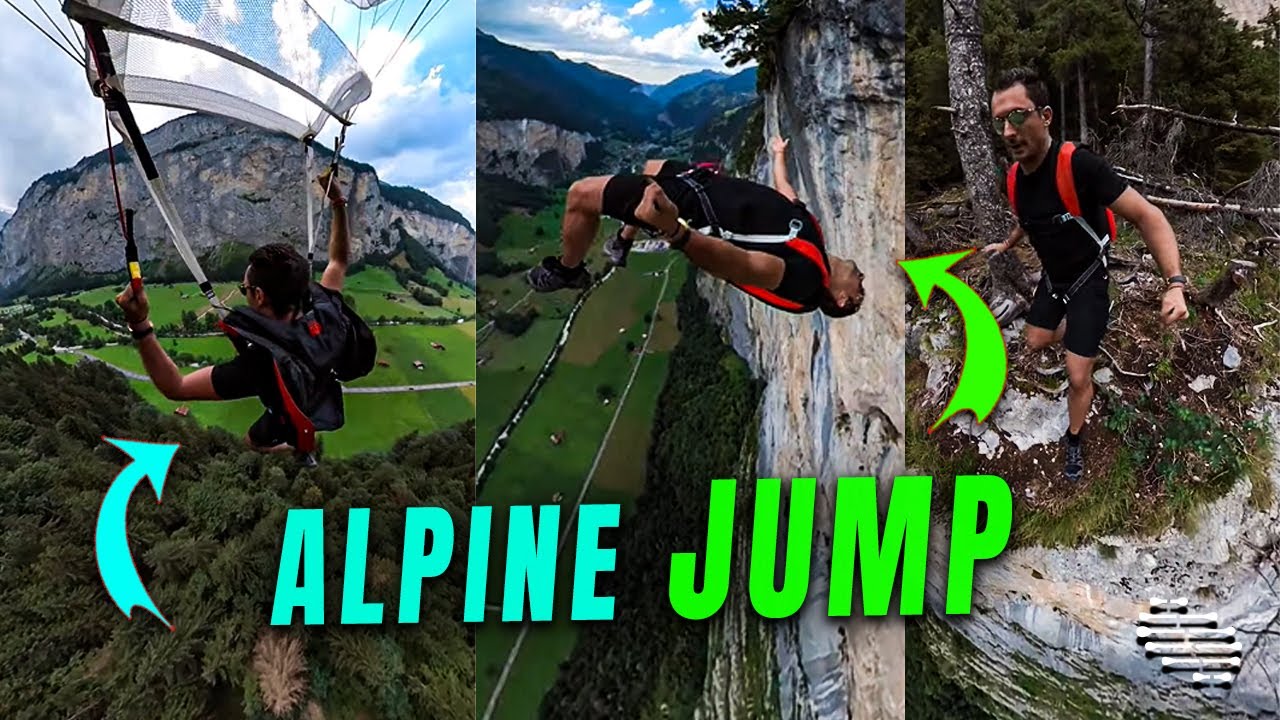 High-Flying BASE Jumping Adventure from Alpine Heights - YouTube