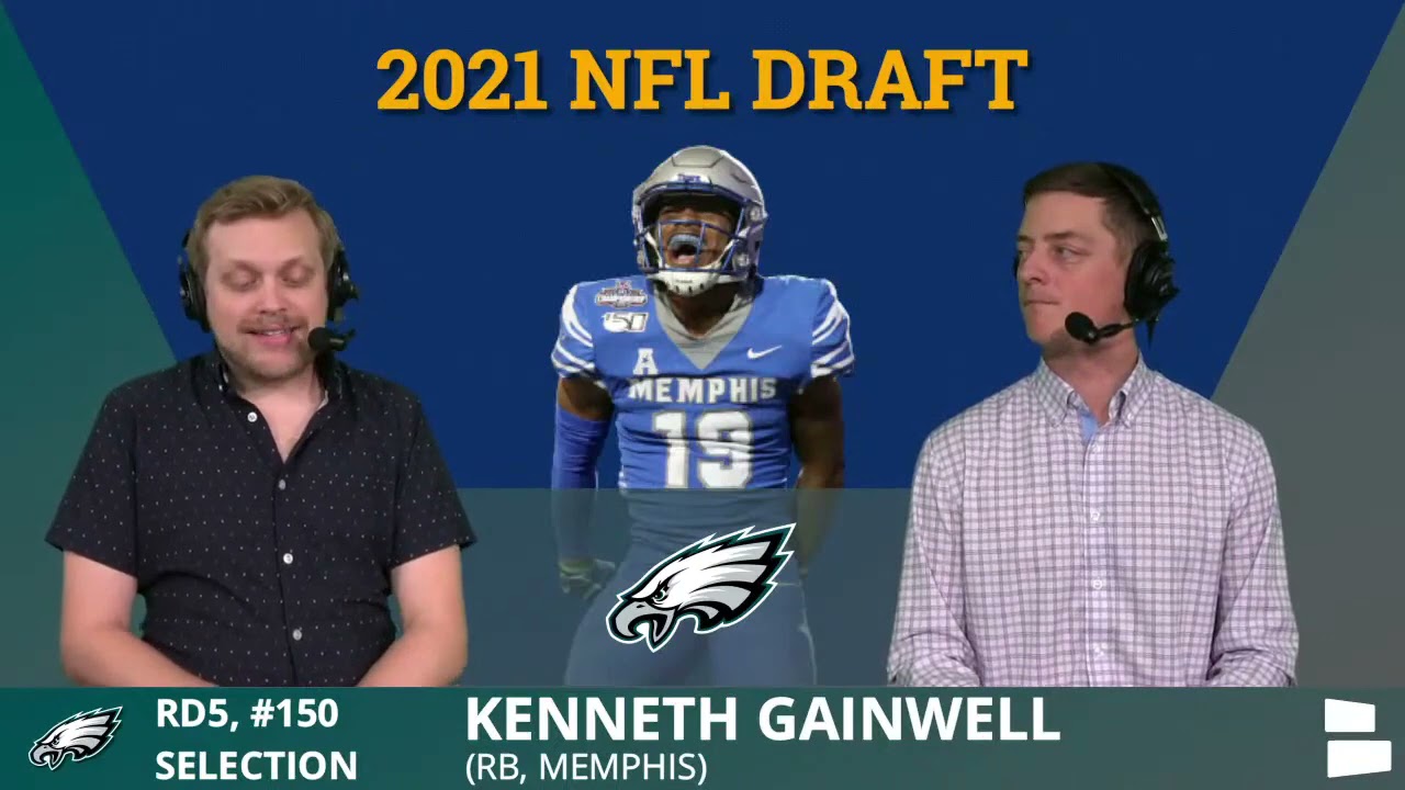 2021 NFL Draft: Philadelphia Eagles Select RB Kenneth Gainwell From Memphis W/ Pick 150 In 5th ...