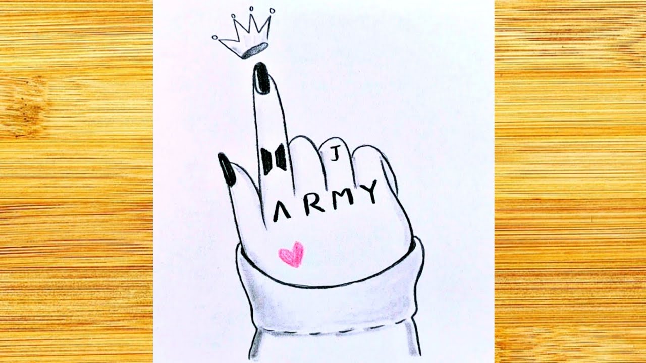 How to draw the BTS Army symbol / Simple drawing for beginners ...