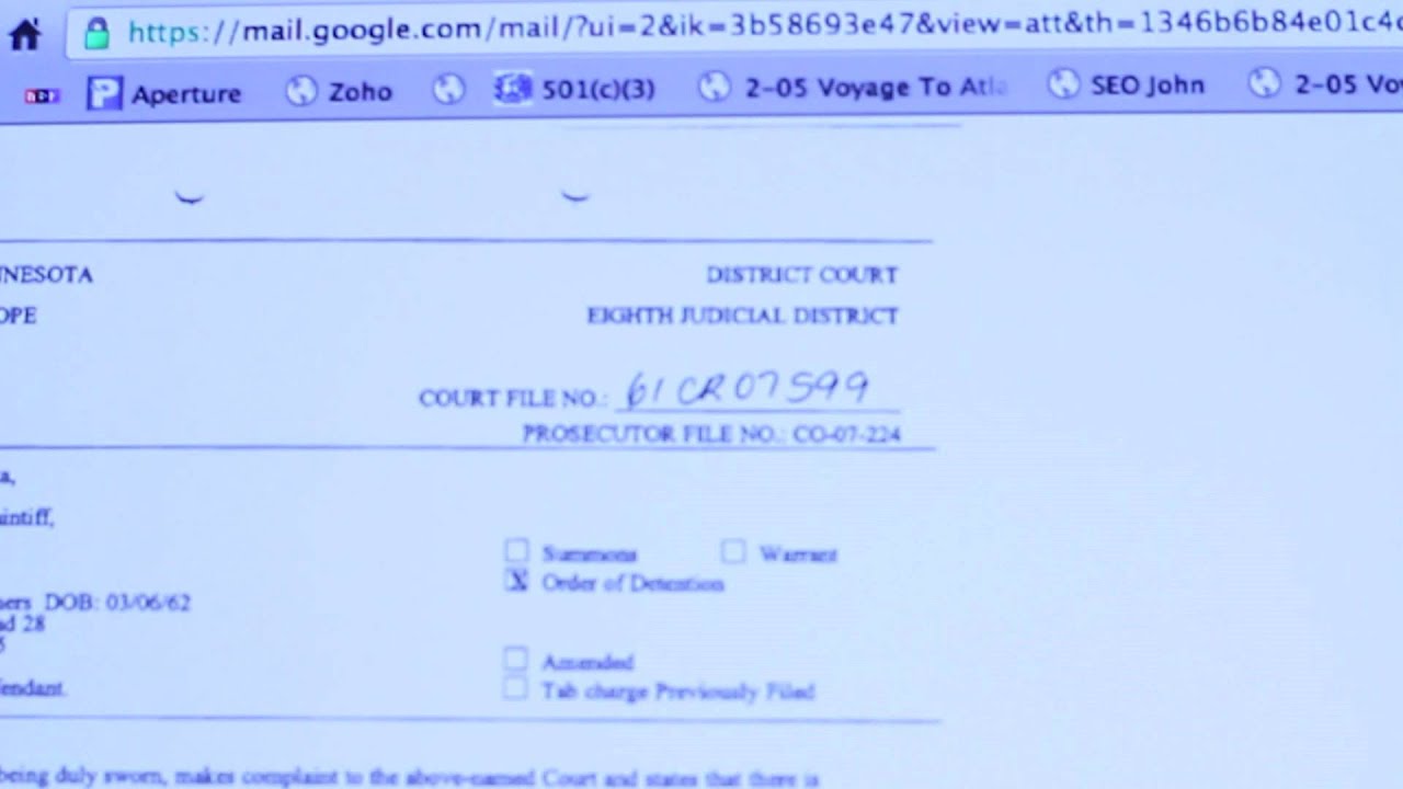 Terry Dean Nemmers Second Verification of No Warrant - YouTube