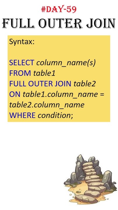 Syntax for full outer join #day59 #sql - YouTube