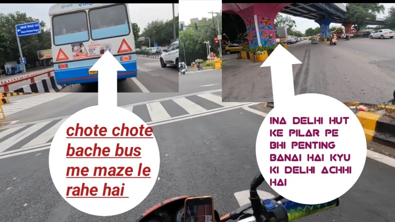 INA Delhi Hut ke pilar pe bhi penting banai hai kyu ki Delhi achhi hai ...