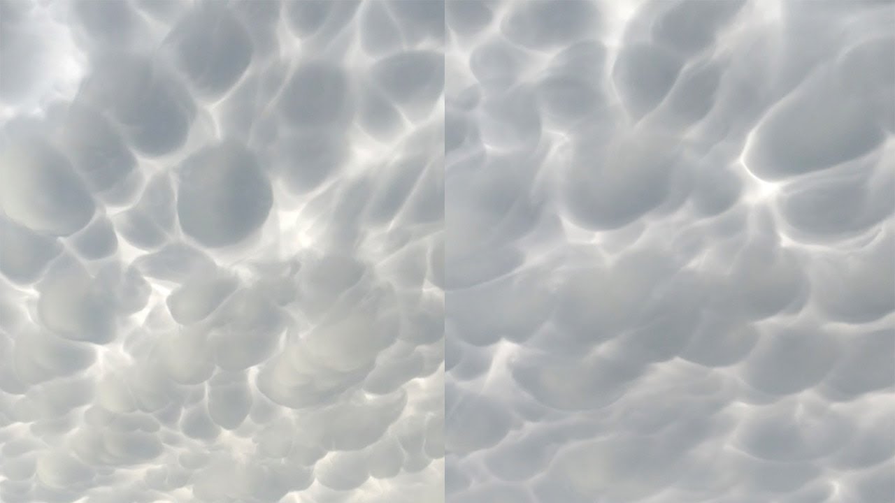 RARE AND STRANGE STORM CLOUDS | Stunning Mammatus Clouds Formed in ...