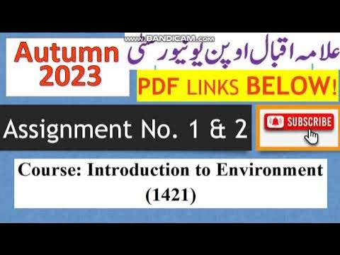 AIOU Code 1421 Solved Assignment No.1 and 2 Autumn 2023 - YouTube