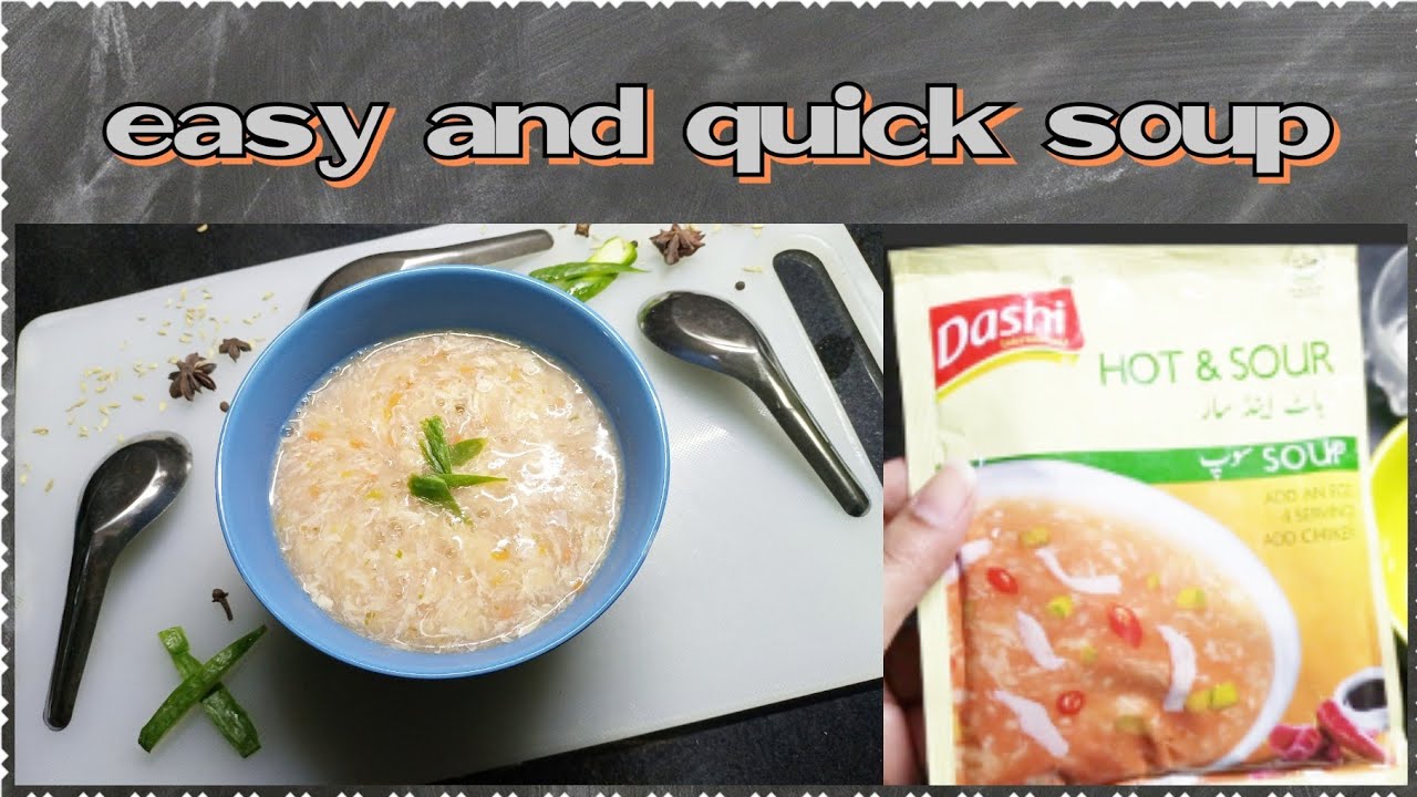 easy and quick soup/ Dashi hot and sour soup recipe/ soup recipe - YouTube