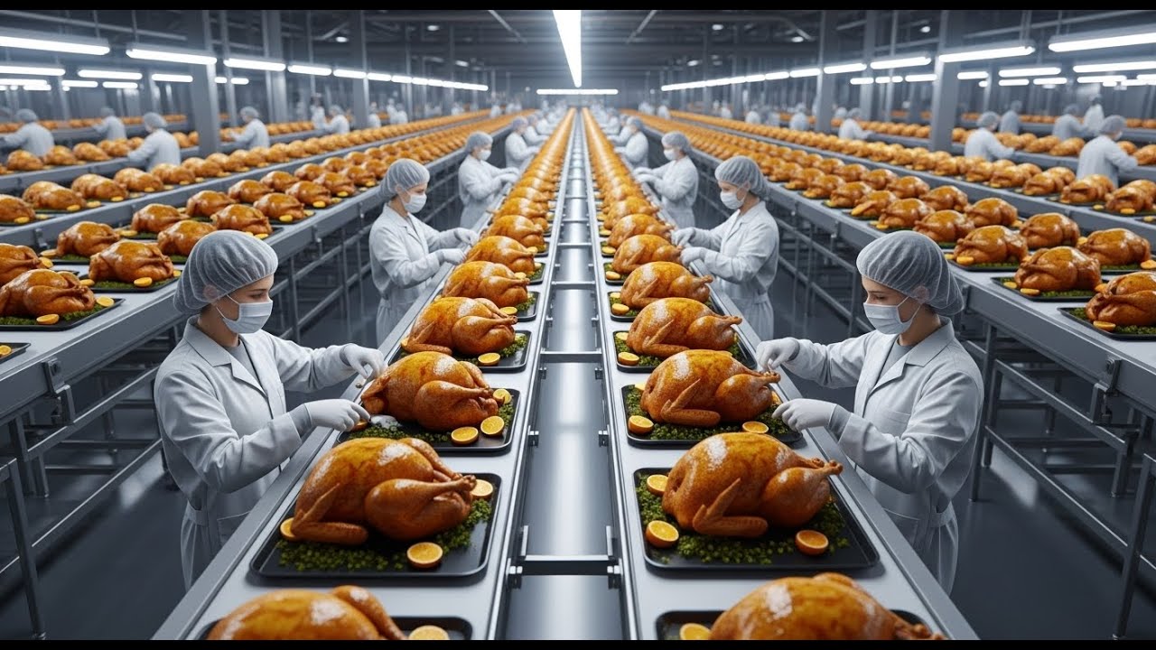 Inside a Roast Turkey Factory: How Millions of Turkeys Are Cooked Every ...