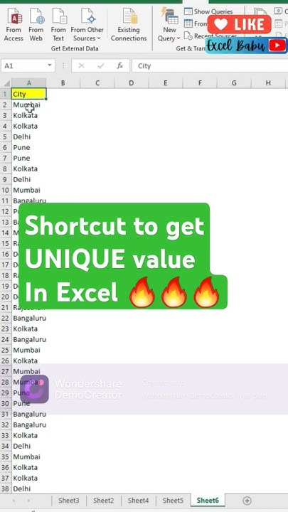 Excel Shortcut to get Unique value | Unique Formula | Excel Tricks #shorts #ytshorts #excel ...