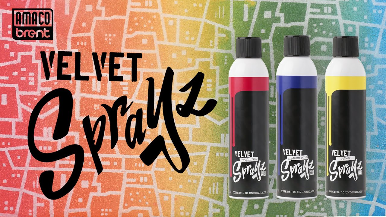 AMACO Velvet Sprayz - a New Way to Underglaze - YouTube