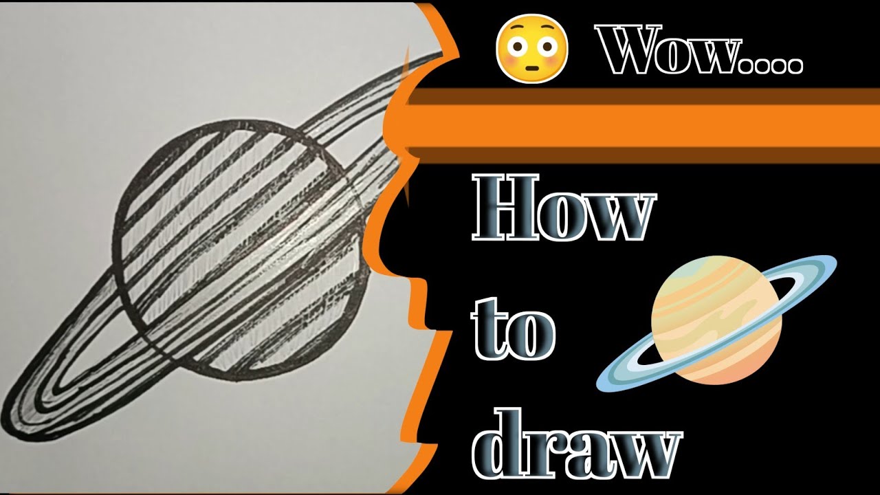 How to draw planet 🪐 saturn - YouTube