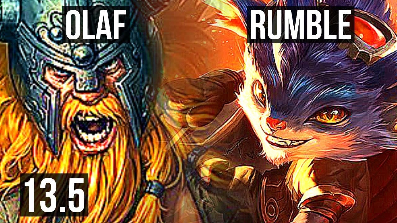 OLAF vs RUMBLE (TOP) | Rank 4 Olaf, 3/0/3 | KR Challenger | 13.5 - YouTube
