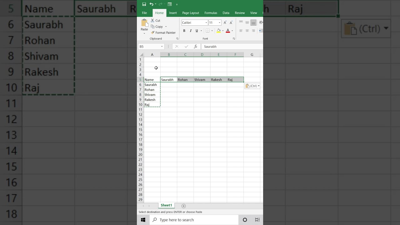How To Copy Column Data Into Row In Excel Excel Shortcut With S Talk How To Copy Column Data Into Row In Excel Excel Shortcut With S Talk