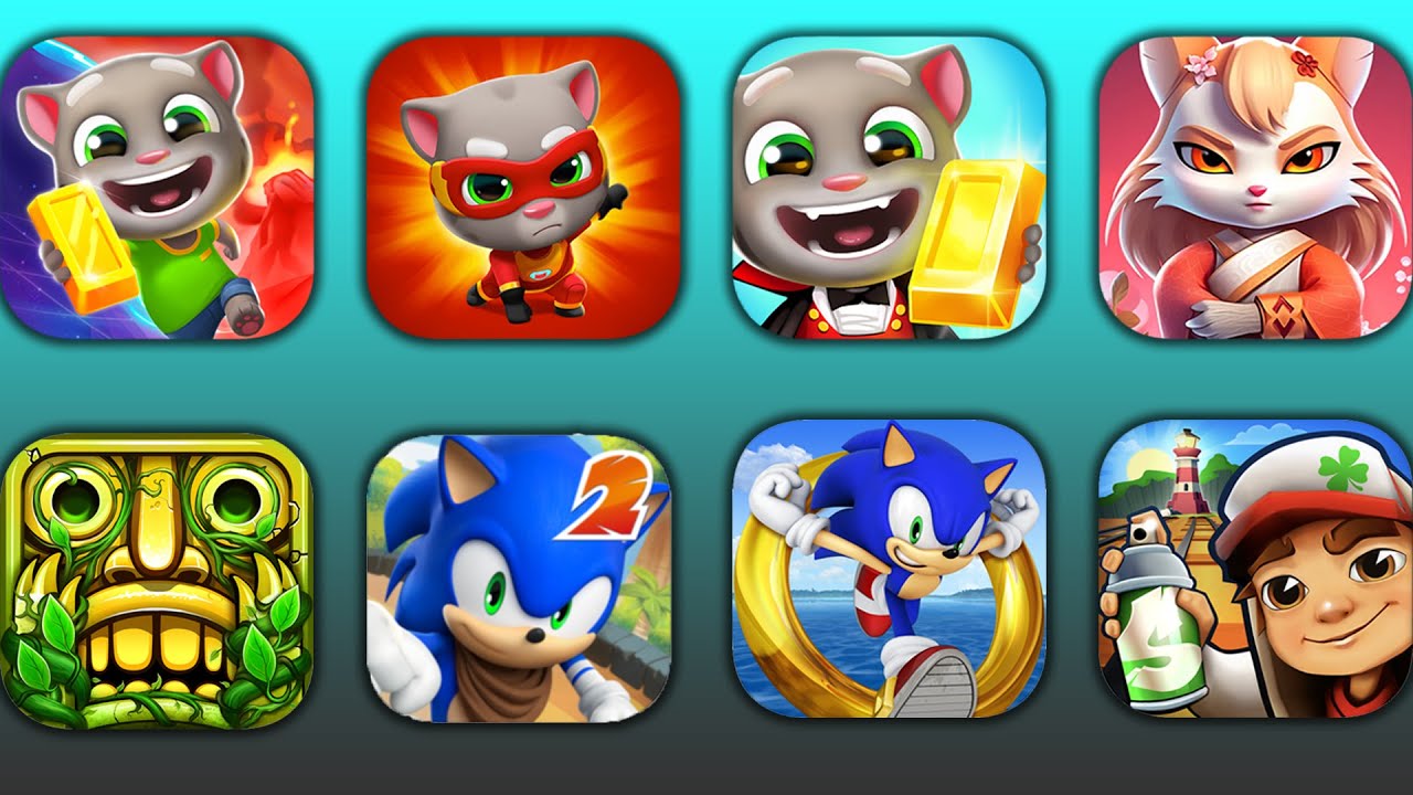 Tom Gold Run-Tom Hero-Subway surfers-Sonic Dash-Runner Heroes ...