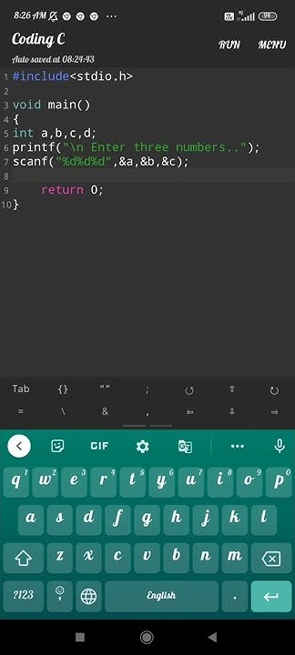Add of three numbers in c - YouTube