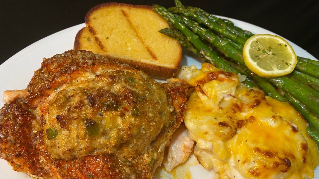 Braided Salmon Stuffed with Crab - YouTube