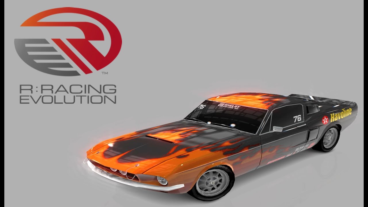 R: Racing Evolution - Black W/ Orange Flames Shelby GT500 Drag Car ...
