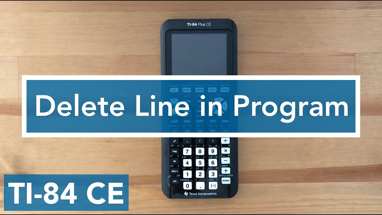 How to delete unwanted lines on TI 84 CE graphing calculator - YouTube