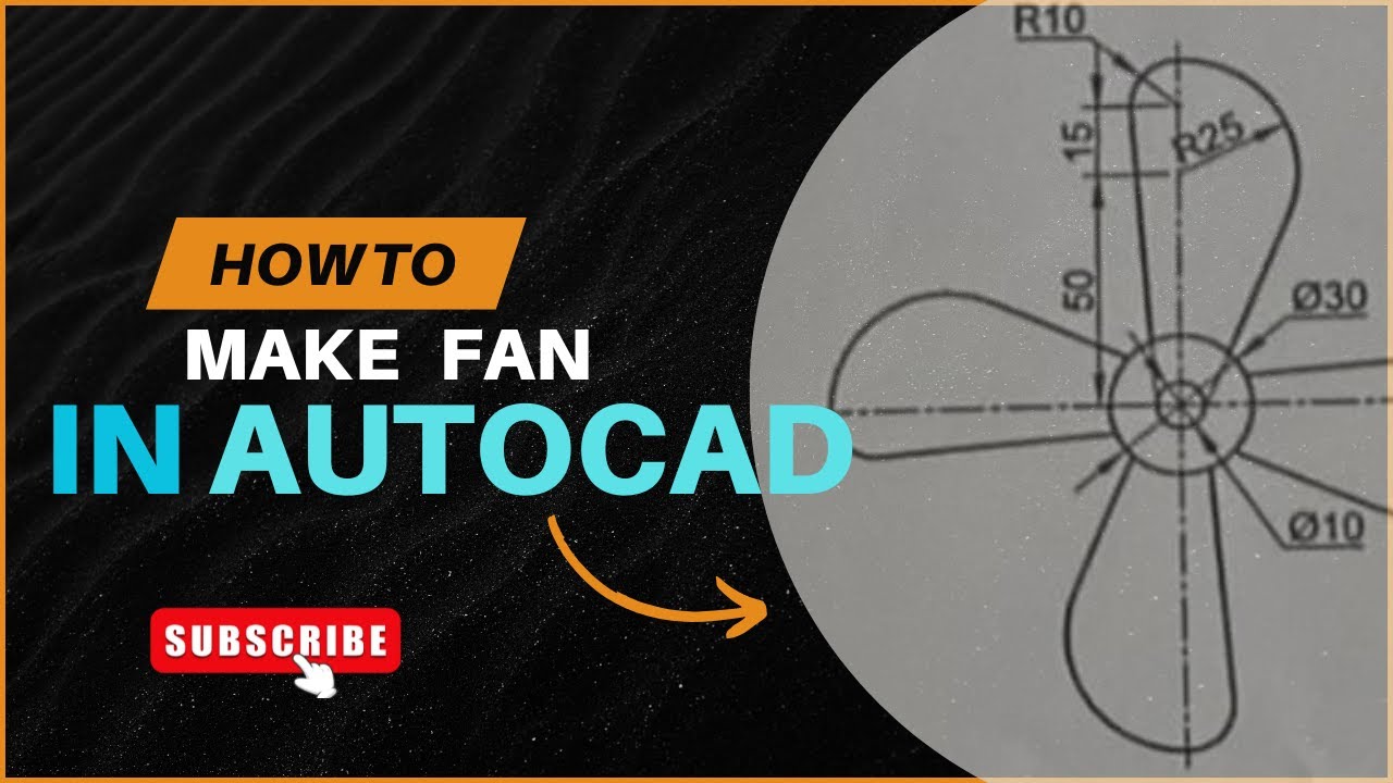 How to make Fan in Autocad - YouTube