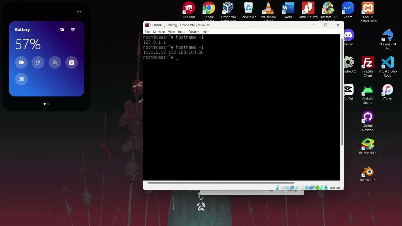 Menghubungkan ip debian ke perangkat kita pada Virtualbox - YouTube