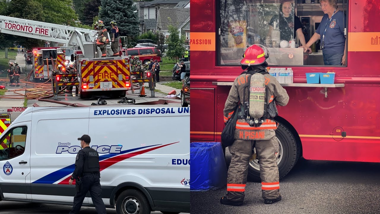 2nd Alarm Blaze ** EXPLOSION** Bomb Squad + Toronto Fire On Scene - YouTube