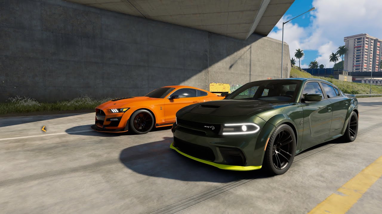 The Crew Motorfest Shelby Gt500 Vs Widebody hellcat Redeye Roll Race ...