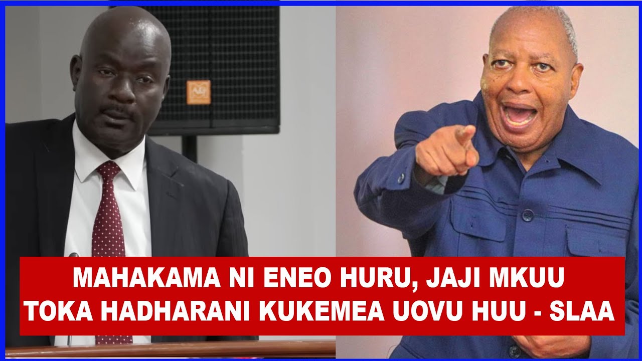 DK SLAA AMLIPUA JAJI MKUU WA TANZANIA, HESHIMA YAKE IMEVUNJWA LEO NA ...