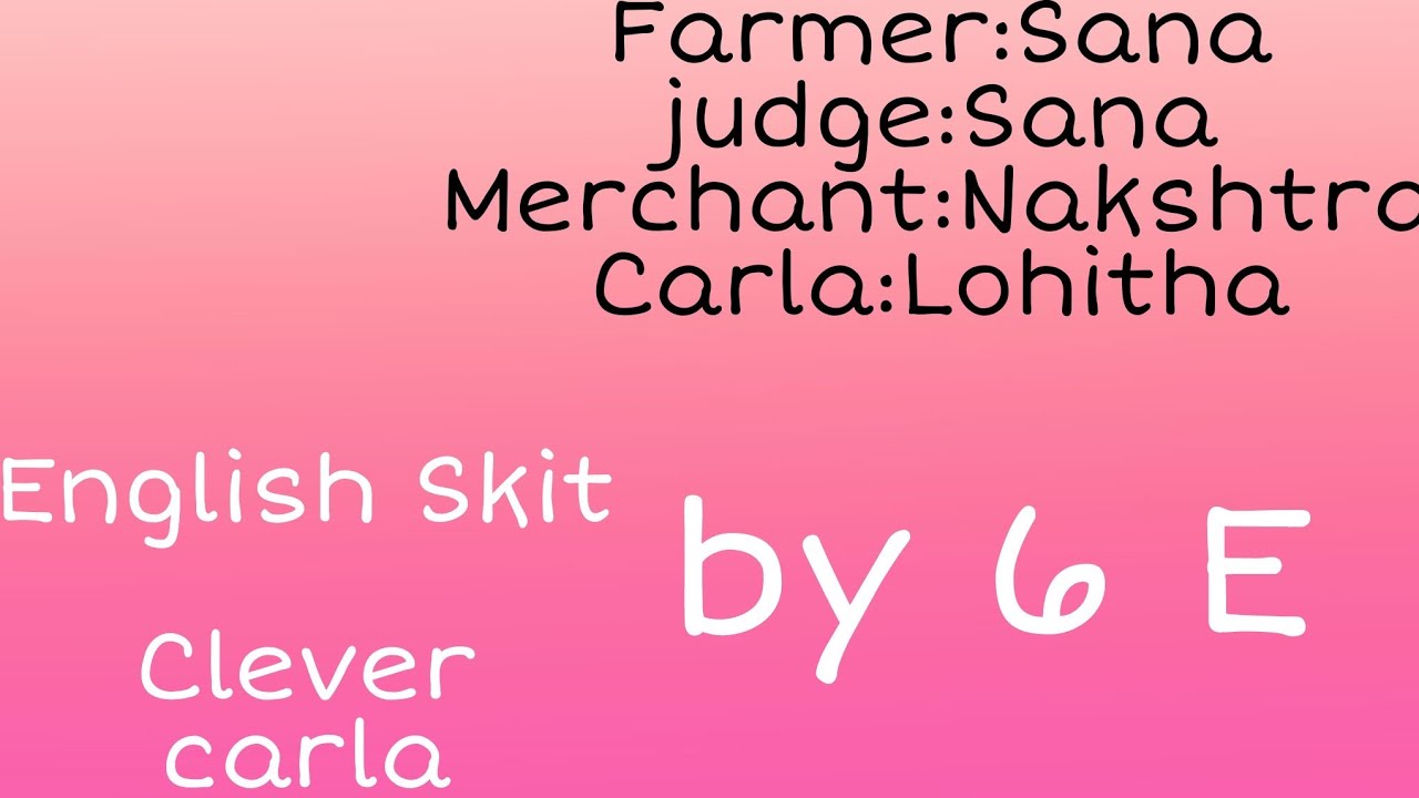 English Skit Clever Carla/#sanaworld - YouTube