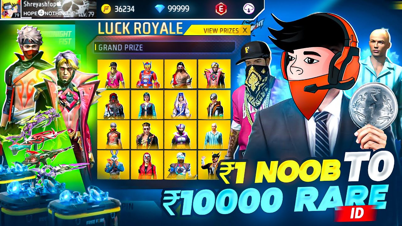 Turning ₹1 Noob I’d Into ₹10000 Rare I’d 💀| By Playing Tournament 🔥 ...