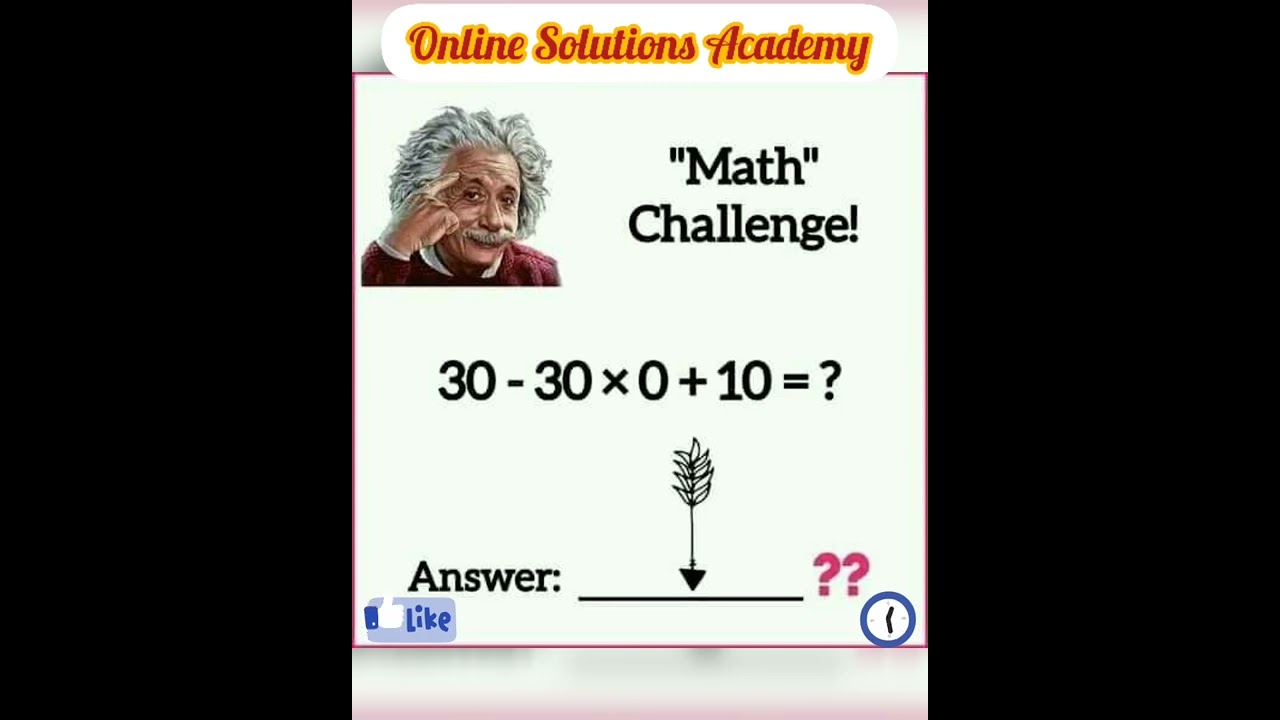 "Math Challenge Questions" - YouTube